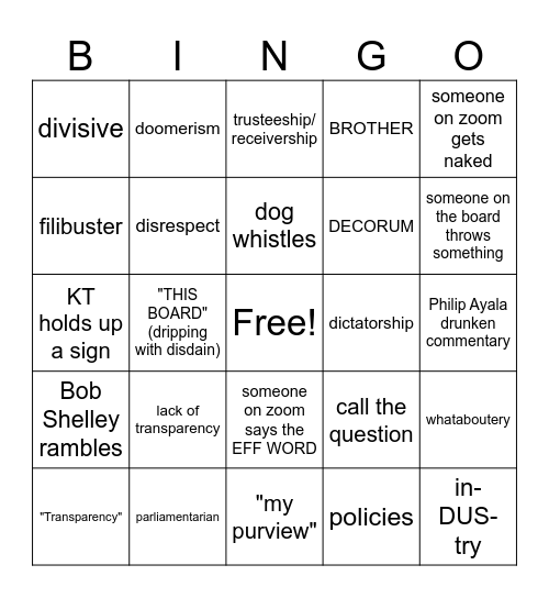 Sunday Sunday Sunday Bingo Card