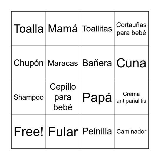 Maximiliano Bingo Card