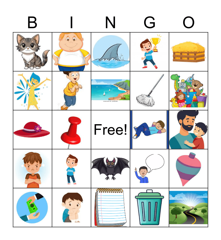 Onset Minimal Pairs Bingo Card