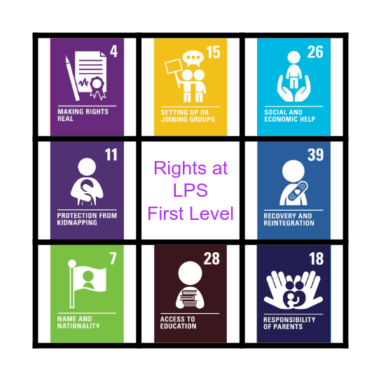 Child Rights (CRC) Bingo Card