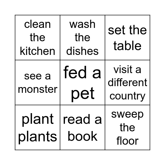 Tic Tac Toe Bingo Card