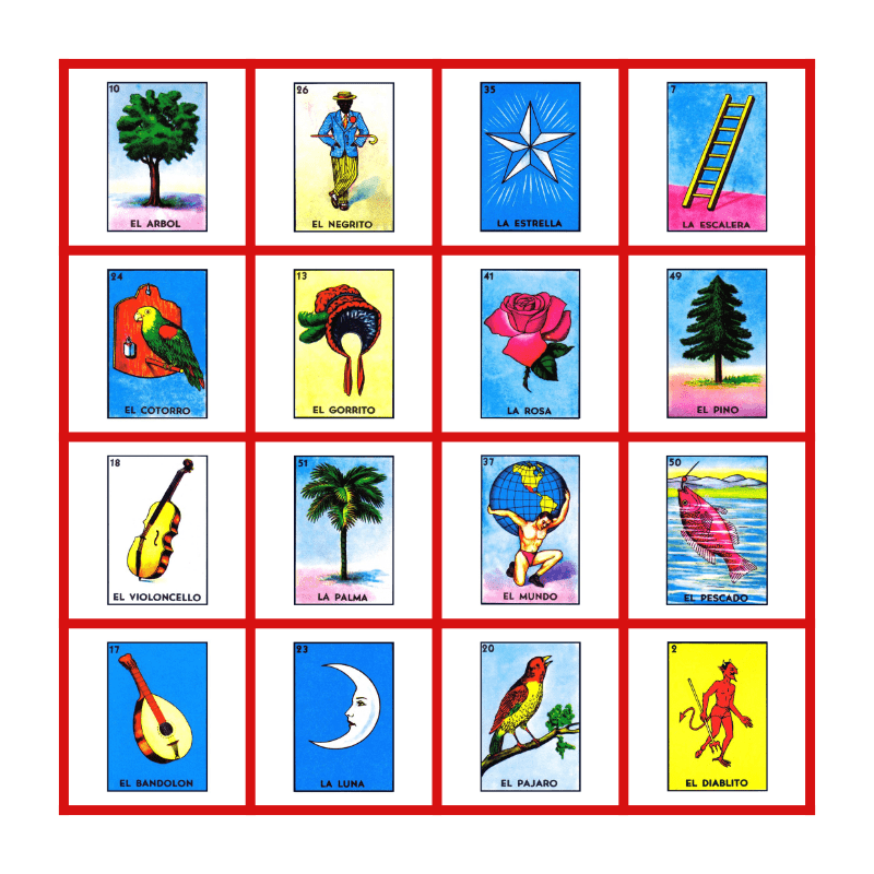 Loteria de México Bingo Card