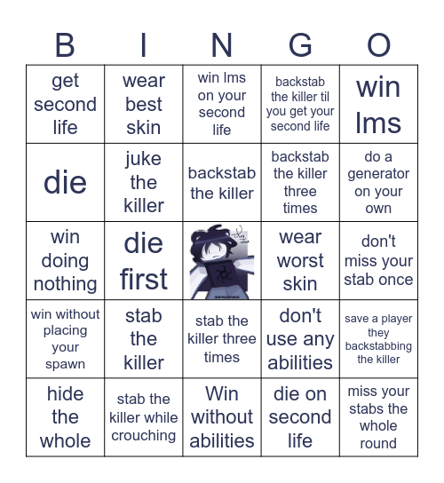 Forsaken Bingo: Two Time Bingo Card