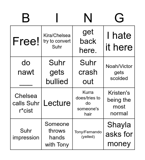FF Bingo Card