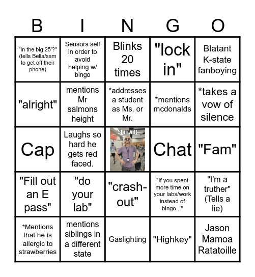 MR SHULFER Bingo Card