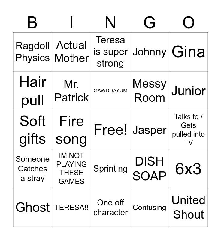 Hardstop Lucas Compilation Bingo Card