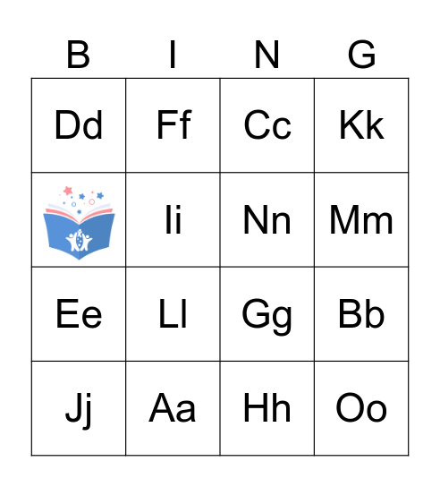 Aa-Oo Bingo Card