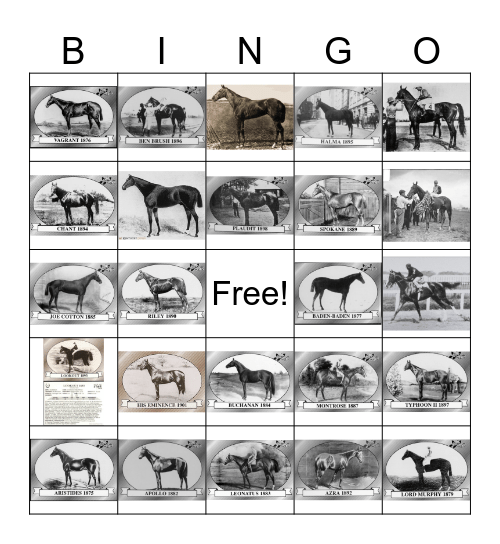 Kentucky Derby Bingo Card