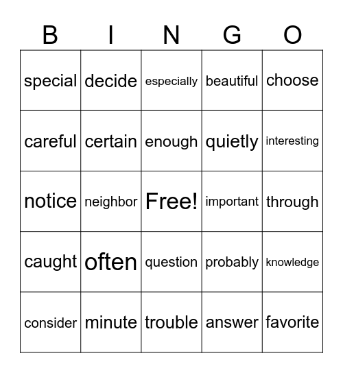 3rd Grade Level Bingo Card 3rd-grade-level-bingo-card