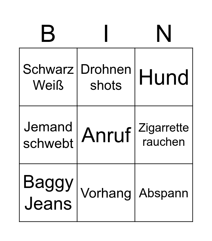Trends Bingo Card