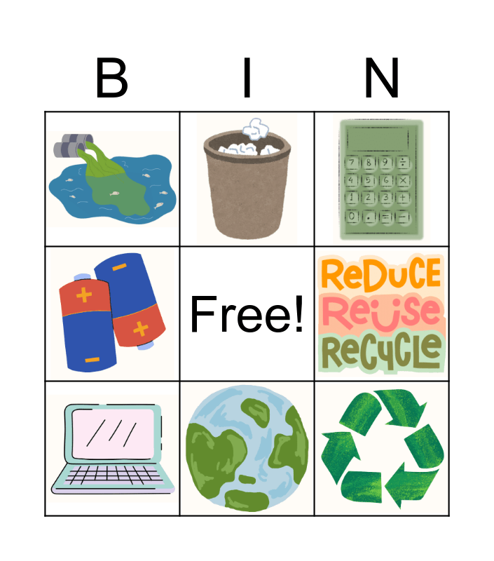 E-Waste Bingo Card