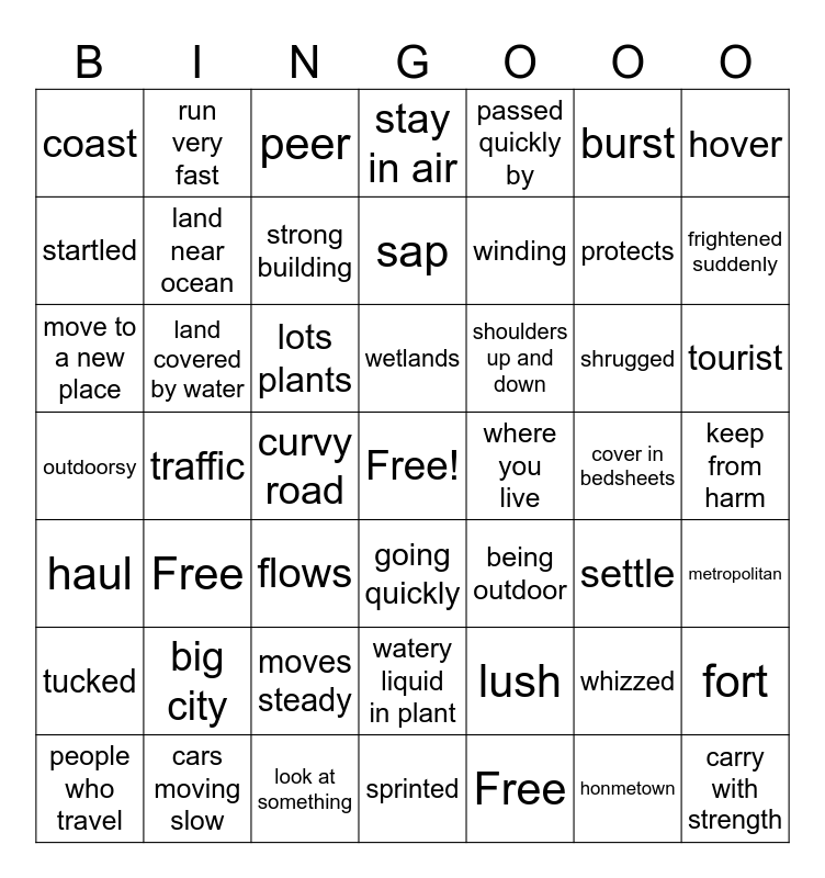 3rd grade Bingo Card
