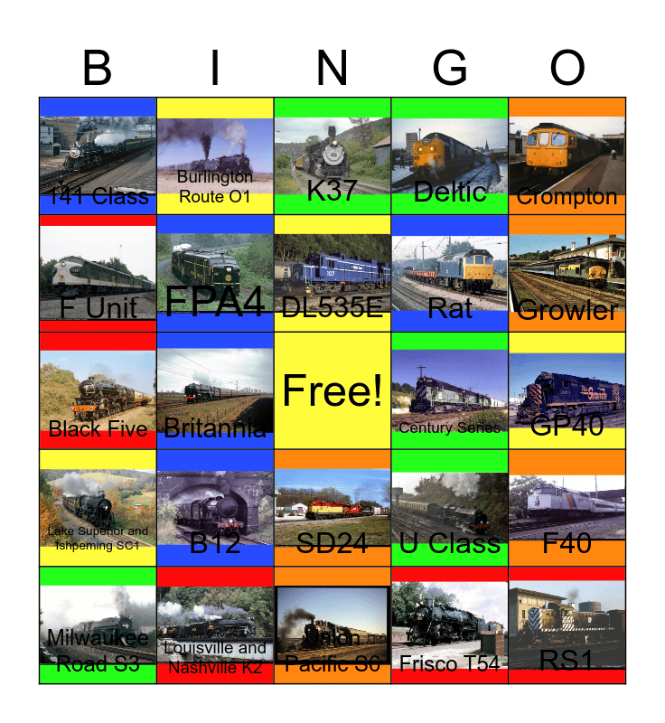 Polar Express locations that are happening right now Bingo Card