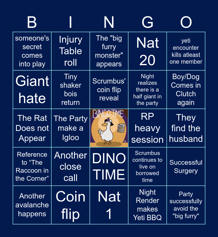 Icewind Dale RotF Ep. 6 | Frozen Cave Bingo Card