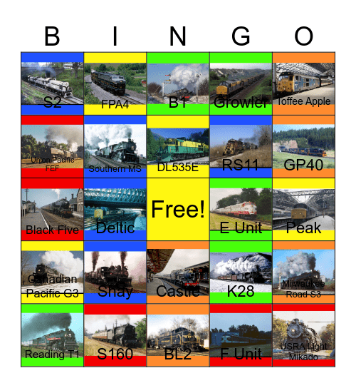 North Pole Express locations that are happening right now Bingo Card