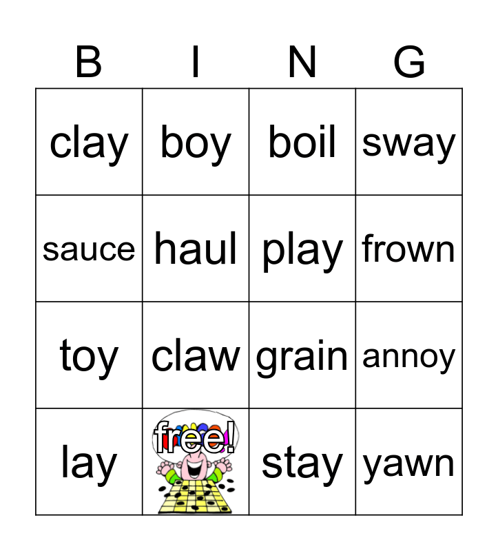 Vowel Team Bingo! Bingo Card