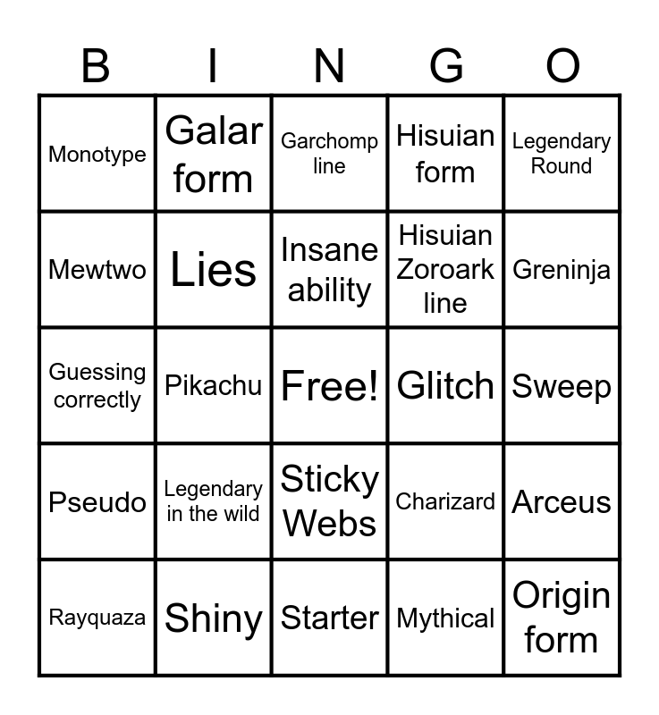Then we fight bingo Card