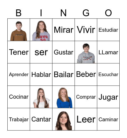 Los Verbos Bingo Card