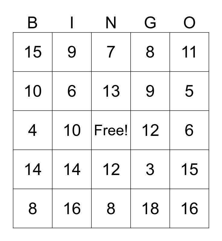 Bingo-Bingo-Alarm! Bingo Card