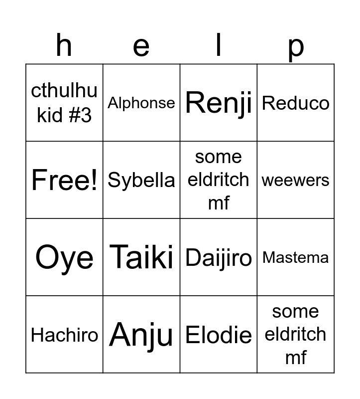 CRYPTID BINGO Card