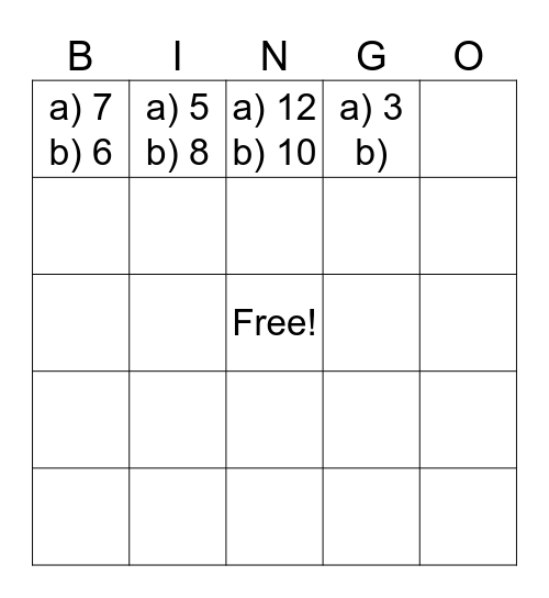 Probability Bingo: Circle your choices! Bingo Card