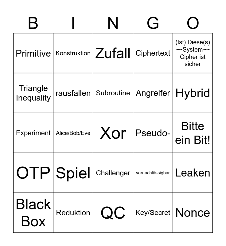 Crypto BINGO Card