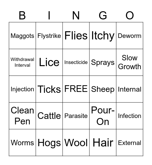 Parasite Bingo Card
