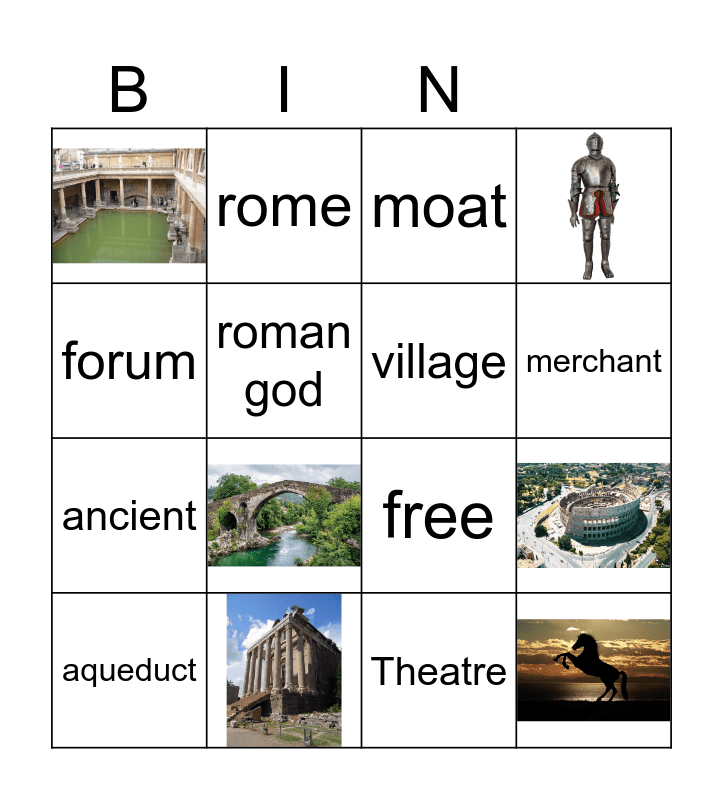 ancient rome Bingo Card