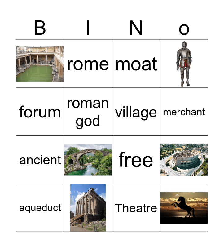 ancient rome Bingo Card