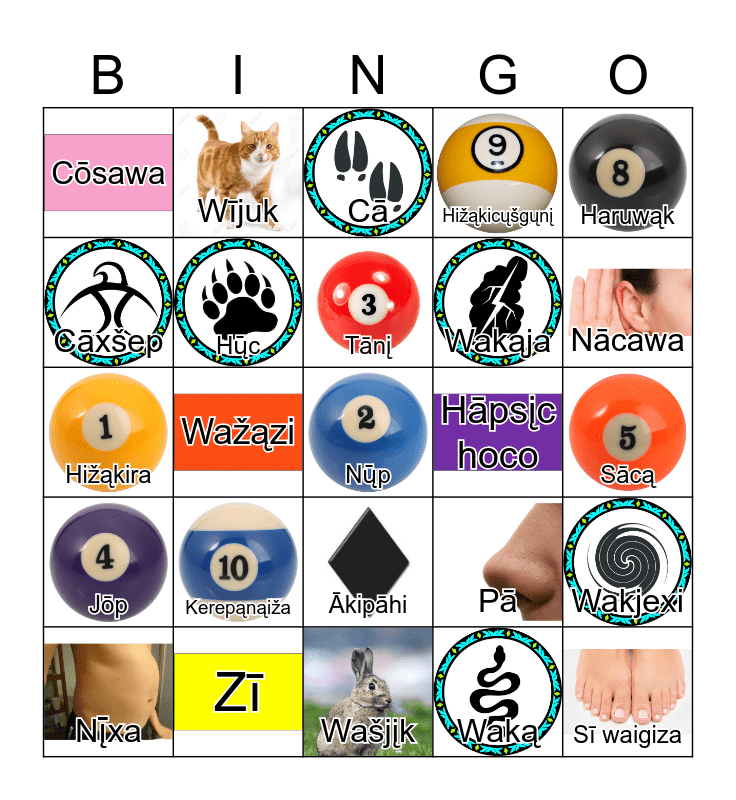 HōCąk Bingo! Bingo Card