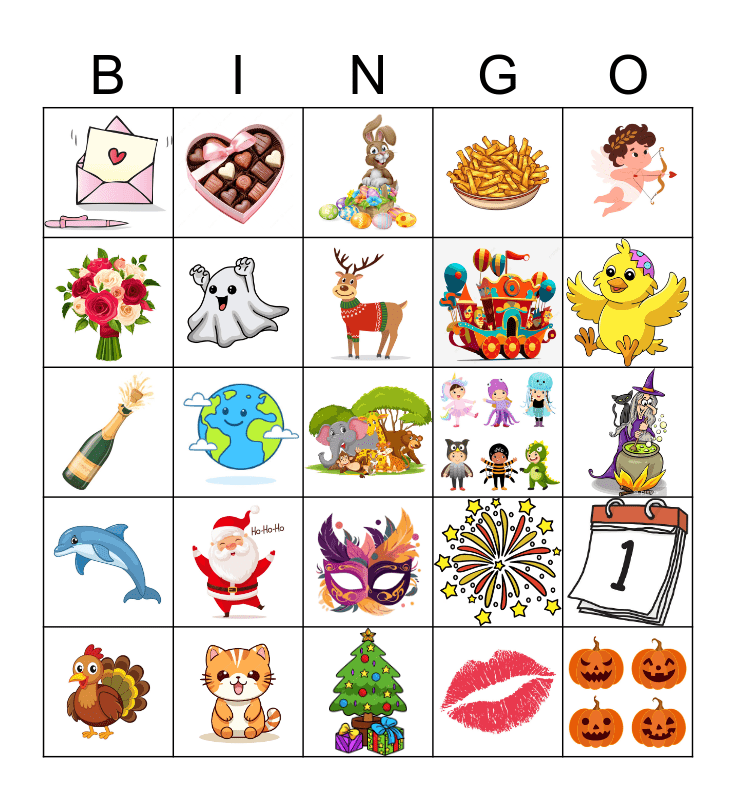 Feestbingo Card