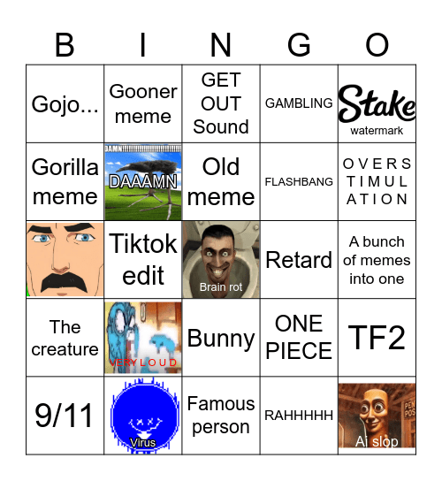 Meme Bingo Card