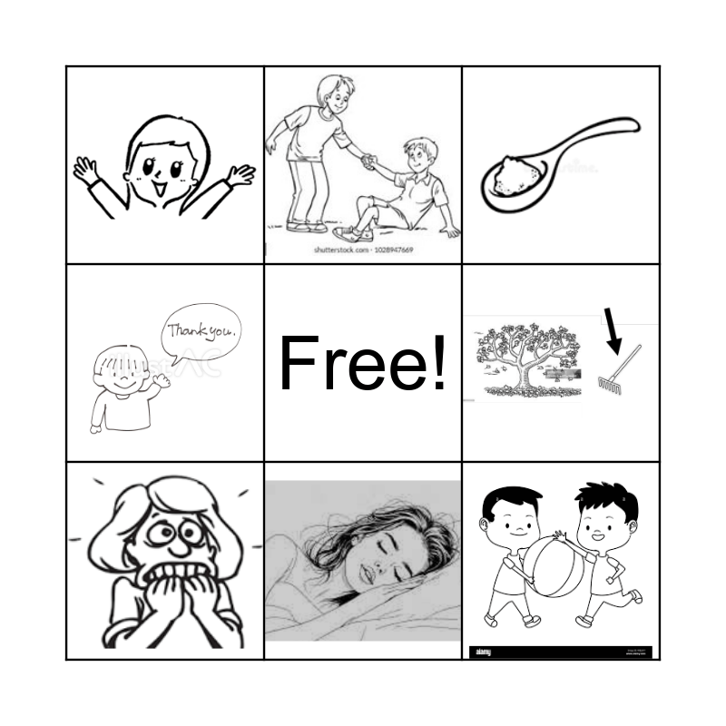 Suffix ful words Bingo Card