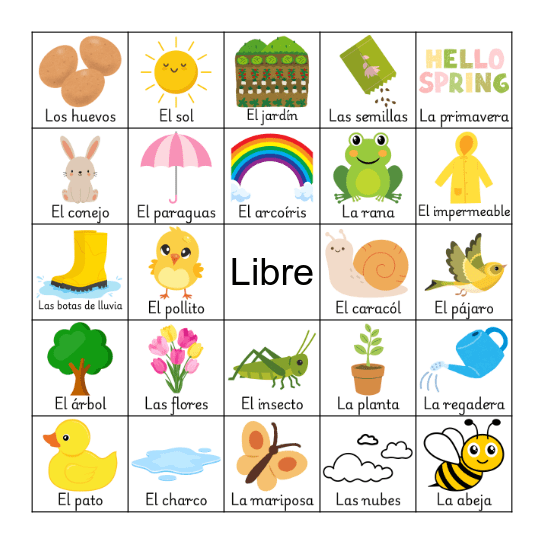 La Primavera Bingo Card