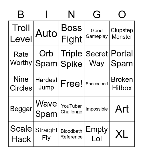 GD bingo Card