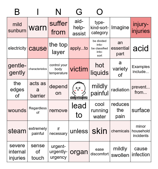 Unit 5 First Aid Bingo Card