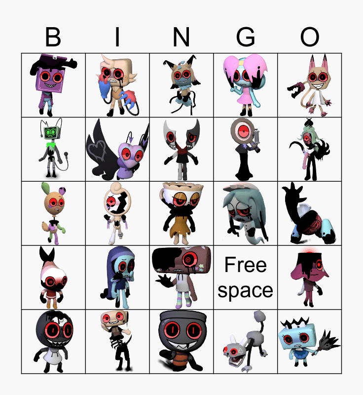 Dandy’s World Twisted Bingo Card