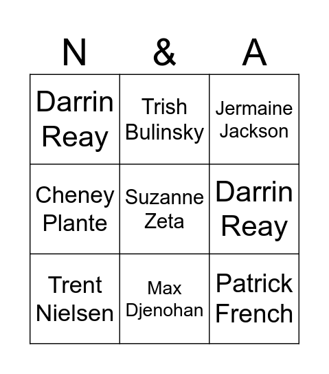 Naked & Afraid Bingo Card