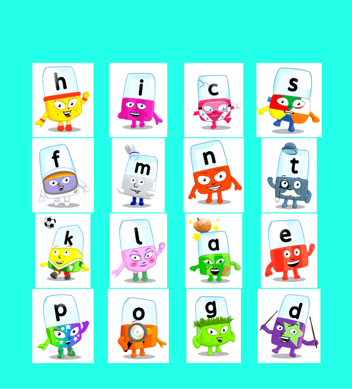 Alphablocks Phase 2 Bingo Card