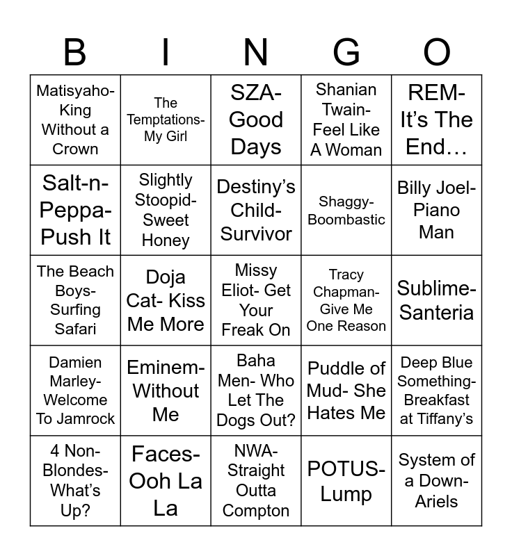 Radio Bingo Square Up Bingo Card