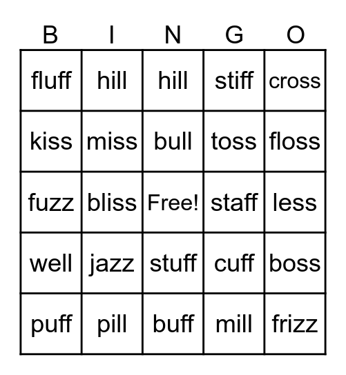 floss rule (flsz) Bingo Card