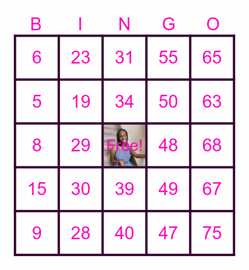 SHANICE'S 30TH BIRTHDAY PARTY Bingo Card