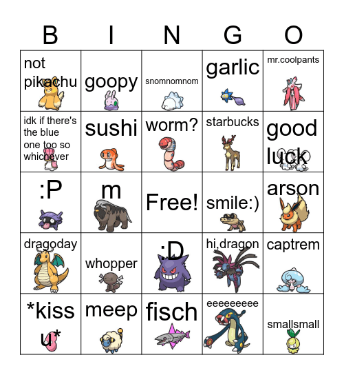 epic cool awesome shiny hunt for simo Bingo Card