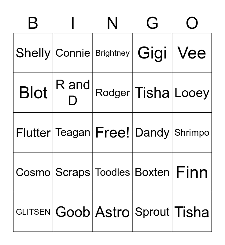 Twisted Bingo Card