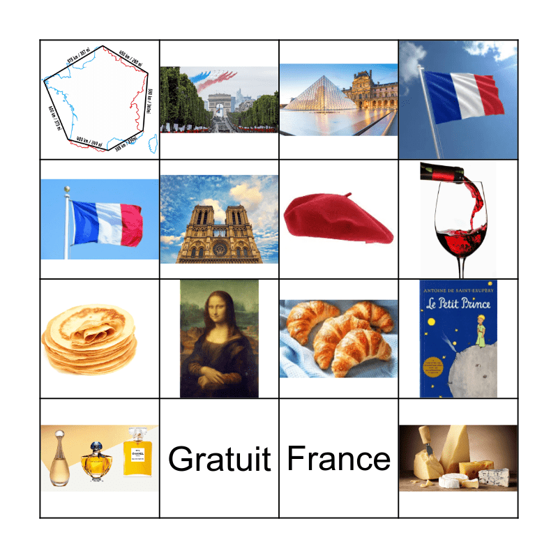 La France Bingo Card