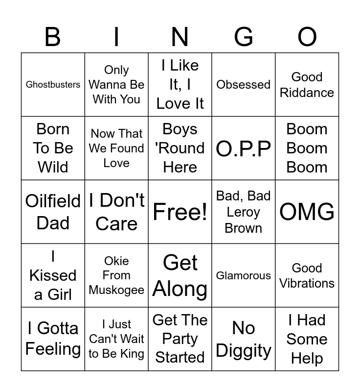 B-I-N-G-O Bingo Card