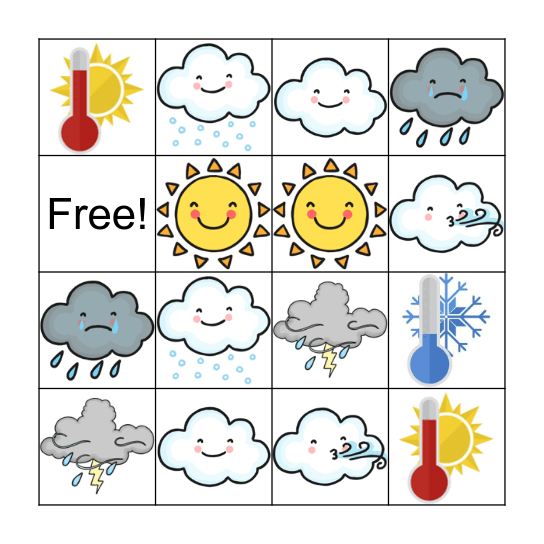 weather Bingo Card