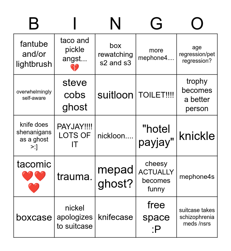 ii4 bingo Card