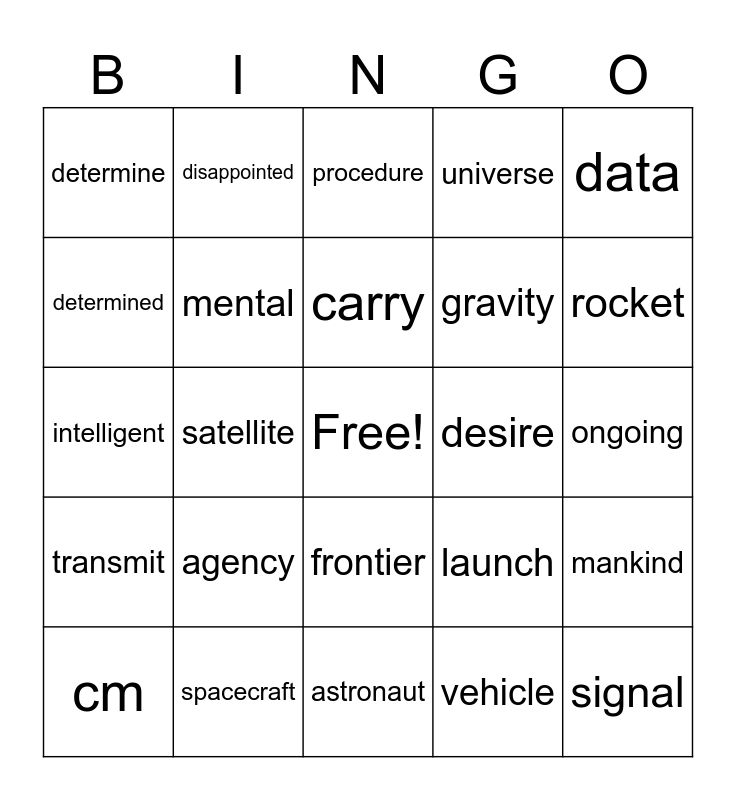 unit4 Bingo Card