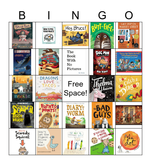 Book Cover Bingo Card